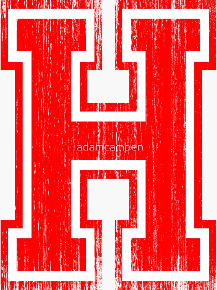 "Big Red Letter H" Sticker for Sale by adamcampen | Redbubble