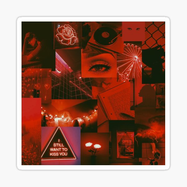 "Cute Red Aesthetic" Sticker for Sale by elmoore231 | Redbubble
