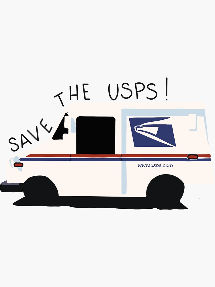 "Save usps!" Sticker by art-by-allison | Redbubble
