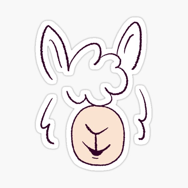 "Funny Llama Face" Sticker for Sale by cutenfunny | Redbubble