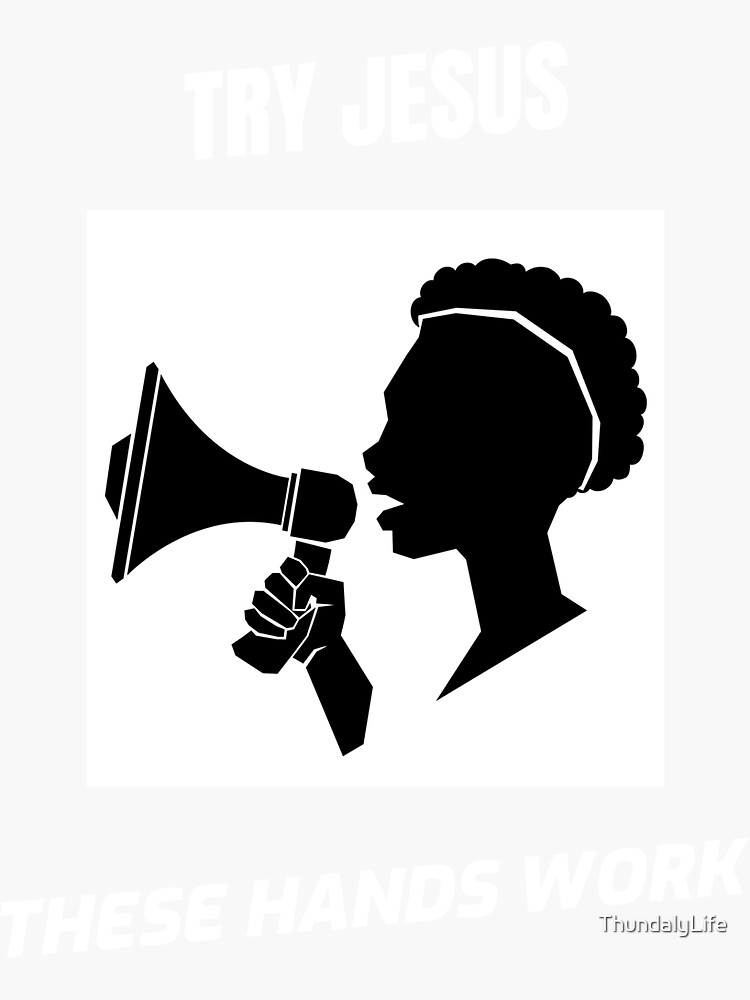 "try Jesus not me" Sticker for Sale by ThundalyLife | Redbubble