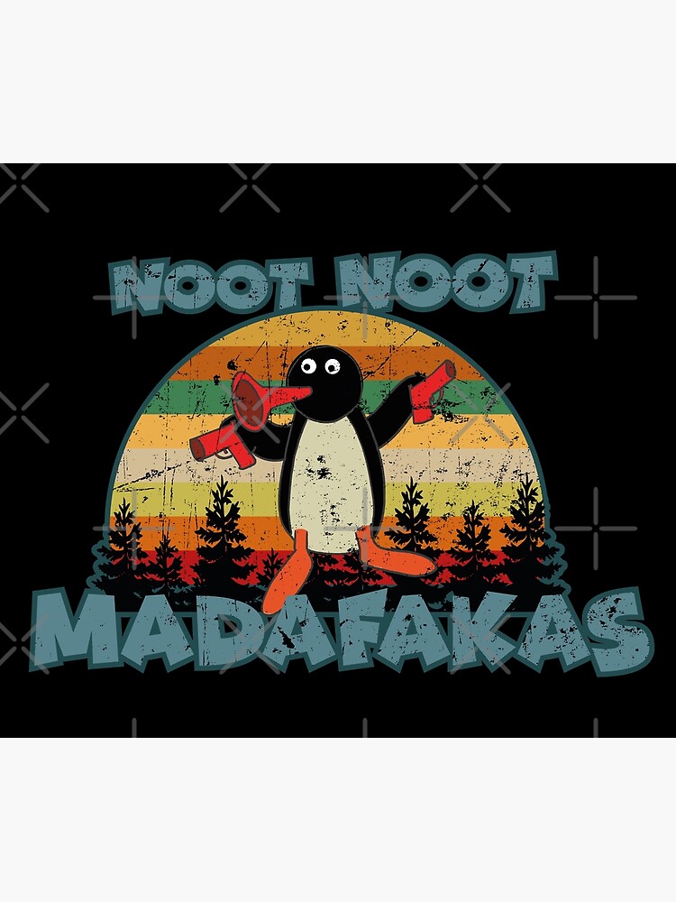 "Noot Noot Madafakas Meme Pingu Distressed vintage old retro style ...