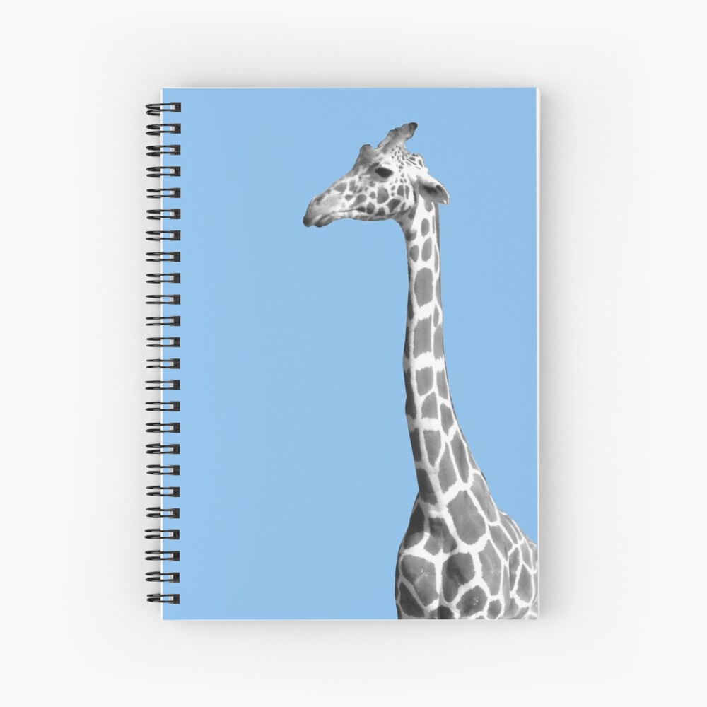 "Giraffe -- Black and White" Spiral Notebook for Sale by stanleytucci ...