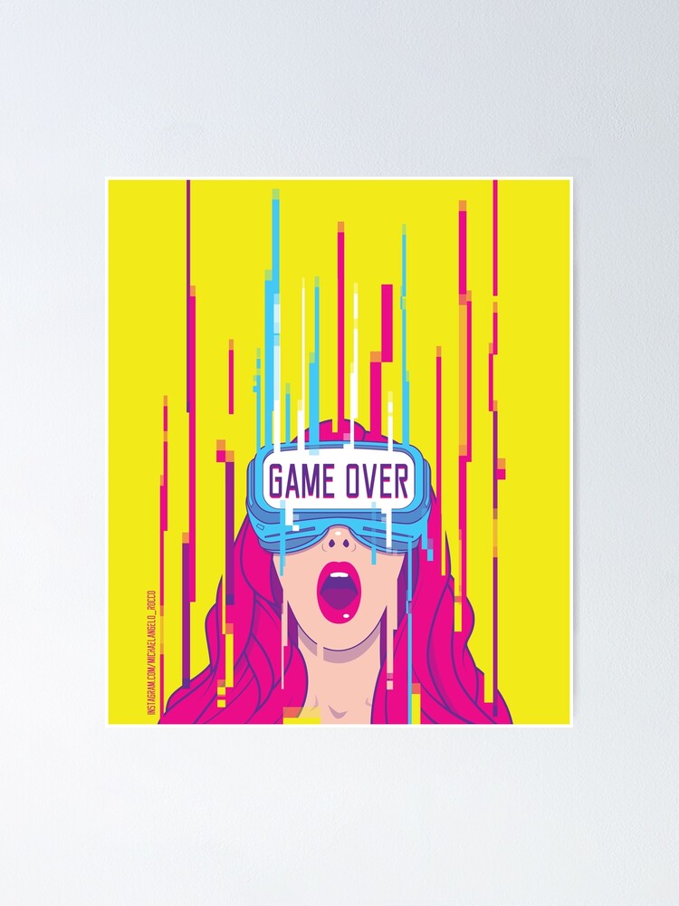 "Game Over VR Digital Glitch Art" Poster by MRocco | Redbubble