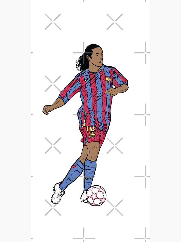 "Ronaldinho Barcelona" Sticker by IllustratingOwl | Redbubble
