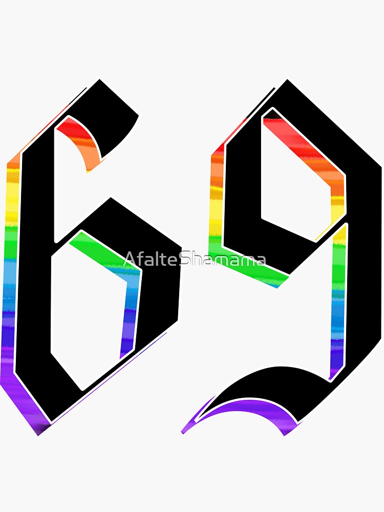 "69 6ix9ine rainbow number design " Sticker for Sale by AfalteShamama ...