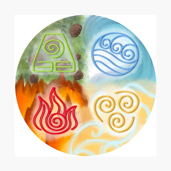 Avatar Elements Symbols Wall Art | Redbubble