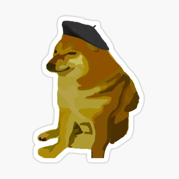 "Artist Cheems" Sticker by KT-Theorist | Redbubble