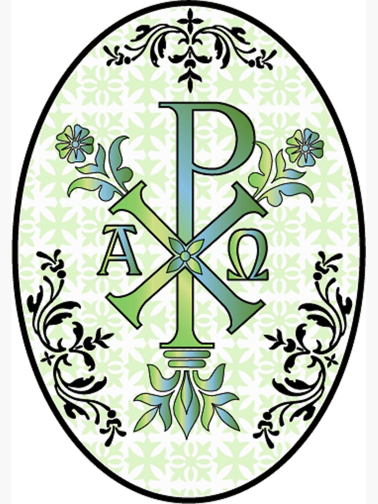 "Chi Rho Flowers" Sticker for Sale by kirkandanali | Redbubble