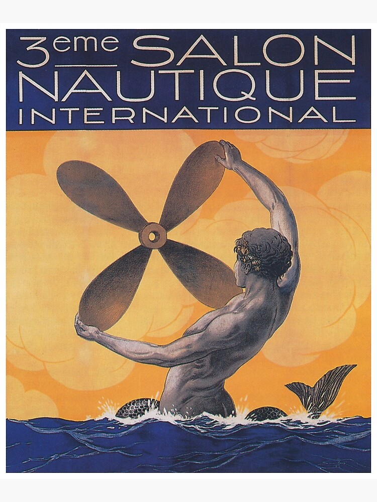"Merman, Ship Propeller, Vintage Nautical Poster" Poster for Sale by ...