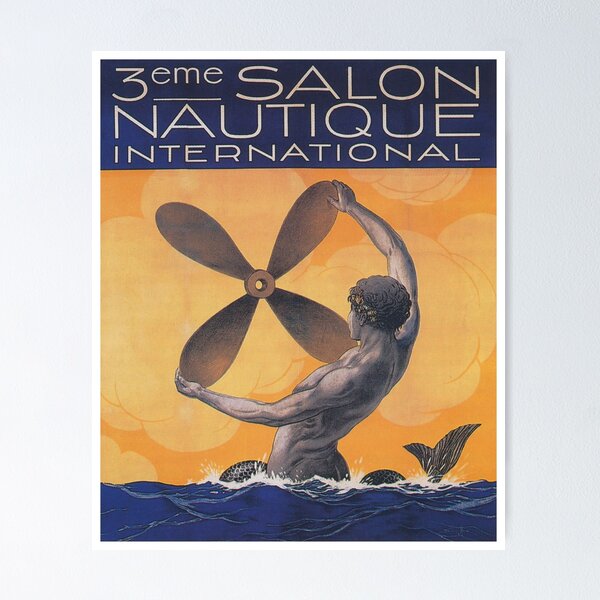 "Merman, Ship Propeller, Vintage Nautical Poster" Poster for Sale by ...