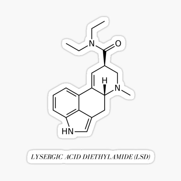 "LSD - Lysergic Acid Diethylamide" Sticker for Sale by Design-4-u ...