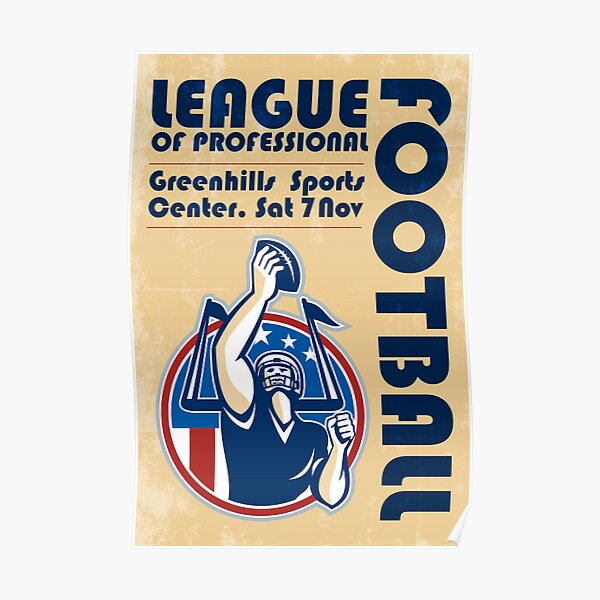 "League of Pro Football Poster Art" by patrimonio | Redbubble