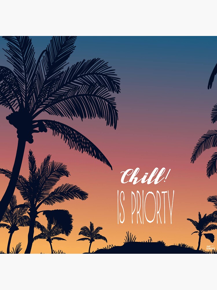 "CHILL NATION" Sticker for Sale by Trendyjojo7 | Redbubble