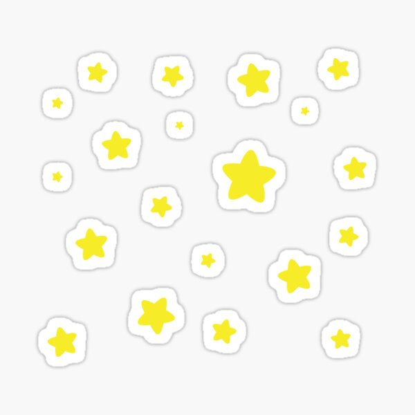 Yellow Star Pack Umberpng Sticker For Sale By Umberpng Redbubble