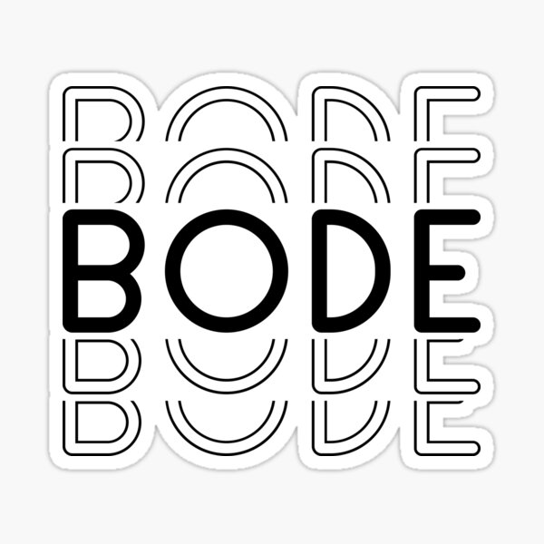 Pegatina «Nombre Bode en estilo blanco y negro» de Time-is-Money ...