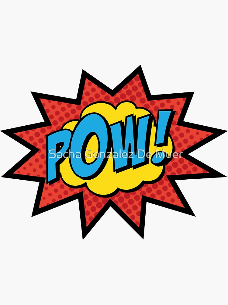 "POW!! " Sticker for Sale by TheMekaUltra | Redbubble