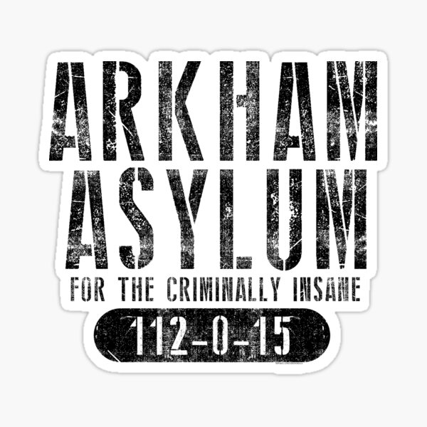 "WELCOME TO THE ASYLUM" Sticker for Sale by GAMEZILLA | Redbubble