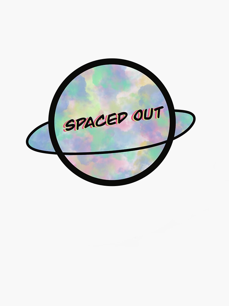 "Spaced Out " Sticker for Sale by jessiegwool | Redbubble