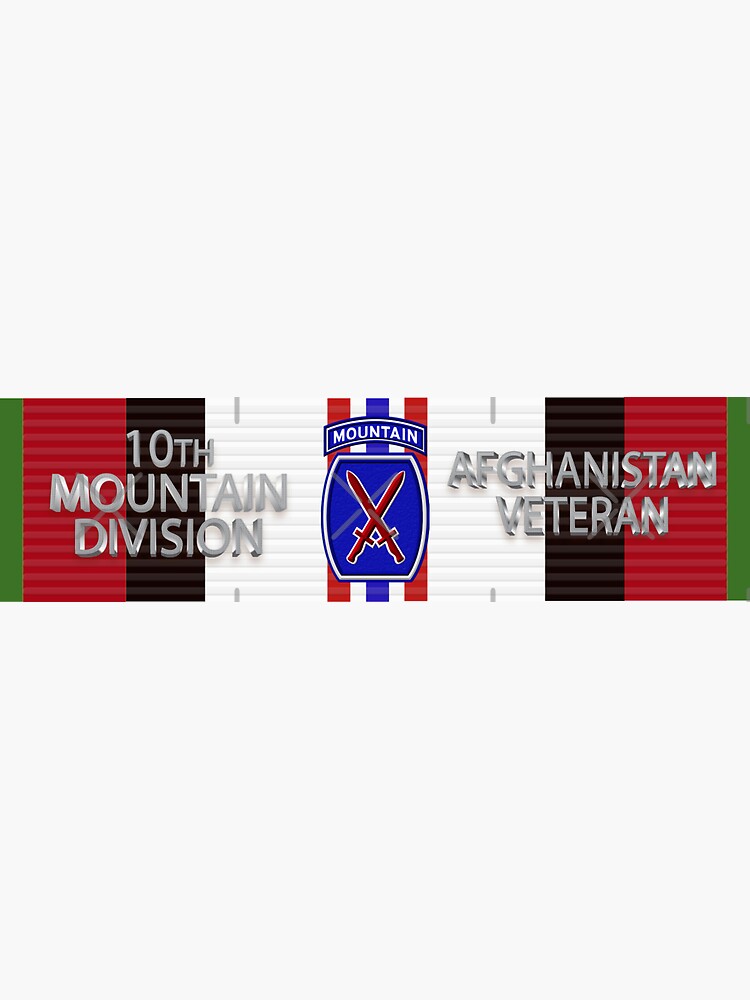 "10th Mountain Division Afghanistan Veteran " Sticker for Sale by ...