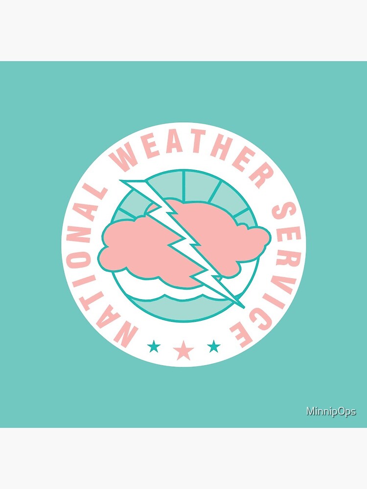 "National Weather Service logo (pink x teal)" Pin for Sale by Minnip0ps ...