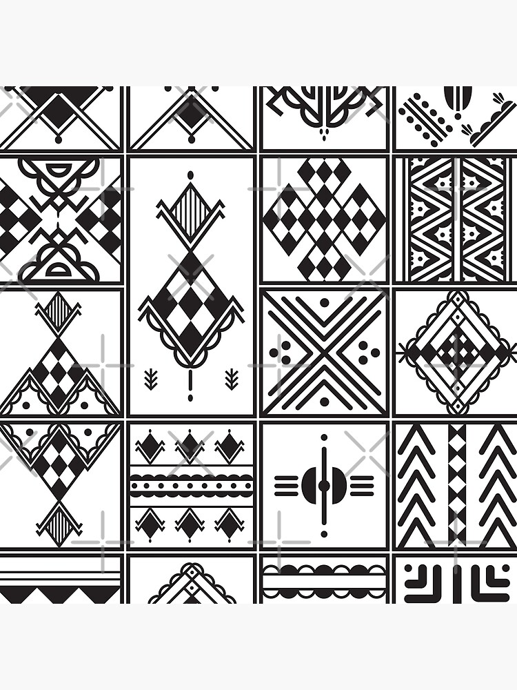 "Amazigh Kabyle pattern graphics" Throw Pillow for Sale by Eldjama ...