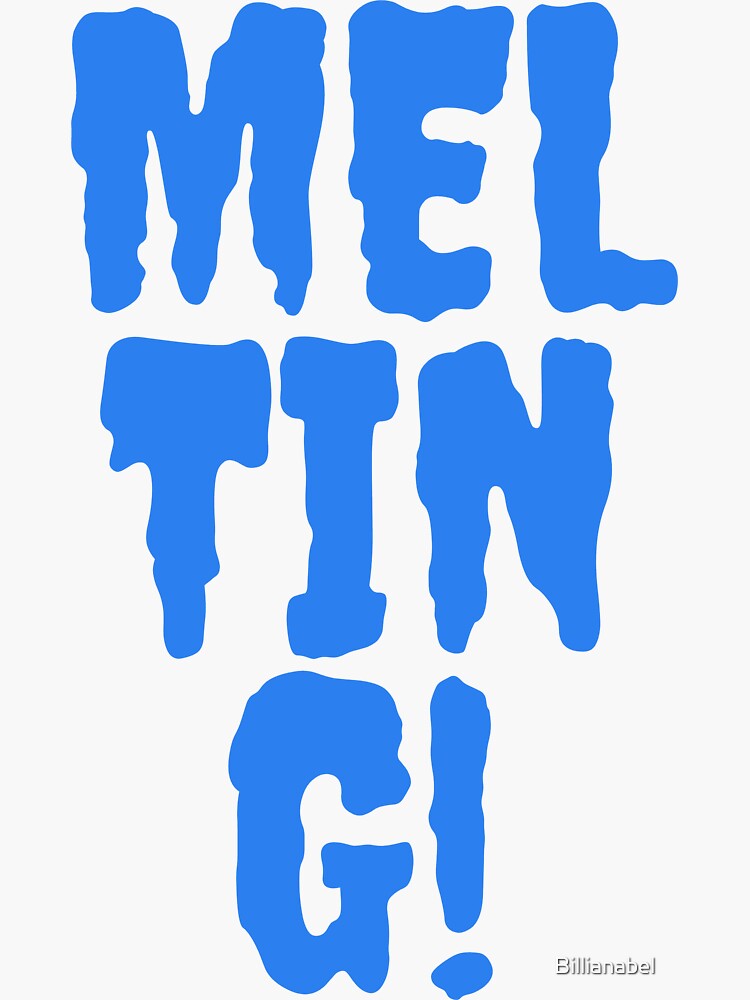 "Melting logo design" Sticker by Billianabel | Redbubble