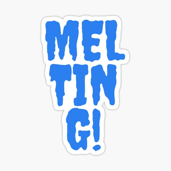 "Melting logo design" Sticker by Billianabel | Redbubble
