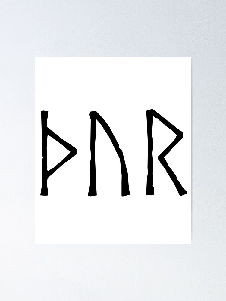 "Thor Norse Black Viking Runes" Poster for Sale by BluePagan | Redbubble