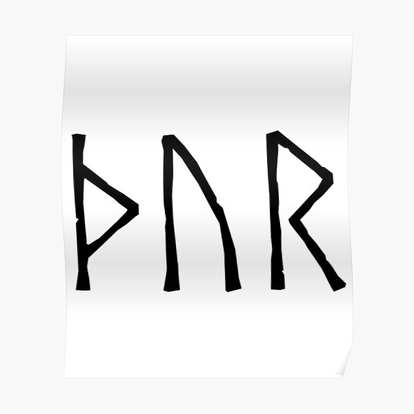 "Thor Norse Black Viking Runes" Poster for Sale by BluePagan | Redbubble