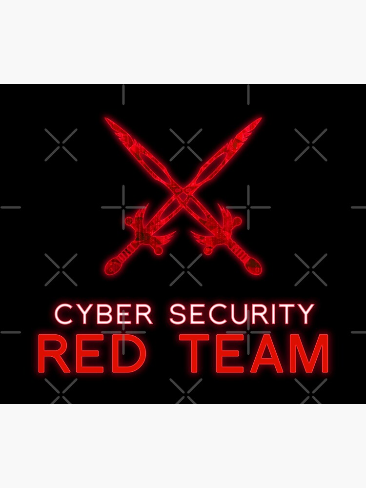 "Cyber Security Red Team Swords and Matrix Rain - Transp BG" Poster by ...