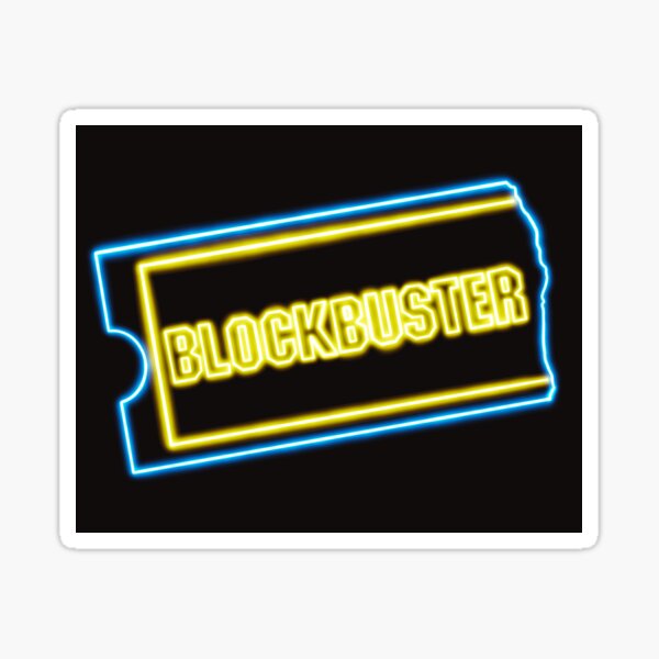 "Neon Blockbuster" Sticker for Sale by Leevie | Redbubble
