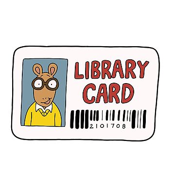 "Arthur’s Library Card" Sticker for Sale by Amy Ruggles | Redbubble