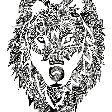 "Maori Wolf" Sticker for Sale by louize | Redbubble