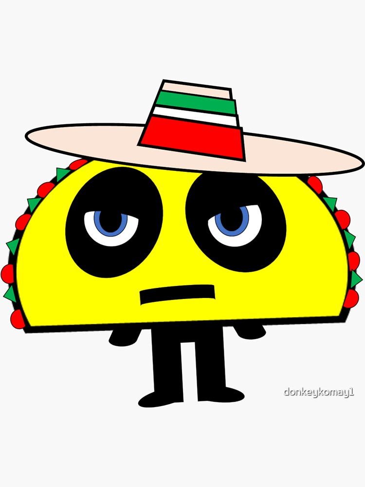 "Sad taco" Sticker for Sale by donkeykomay1 | Redbubble