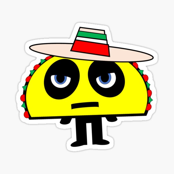 "Sad taco" Sticker for Sale by donkeykomay1 | Redbubble