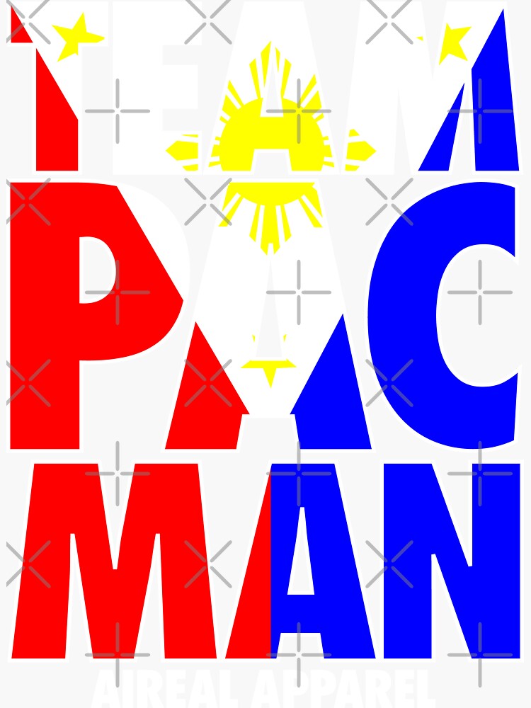 "TEAM PACMAN PACQUIAO BY AIREAL APPAREL" Sticker for Sale by ...