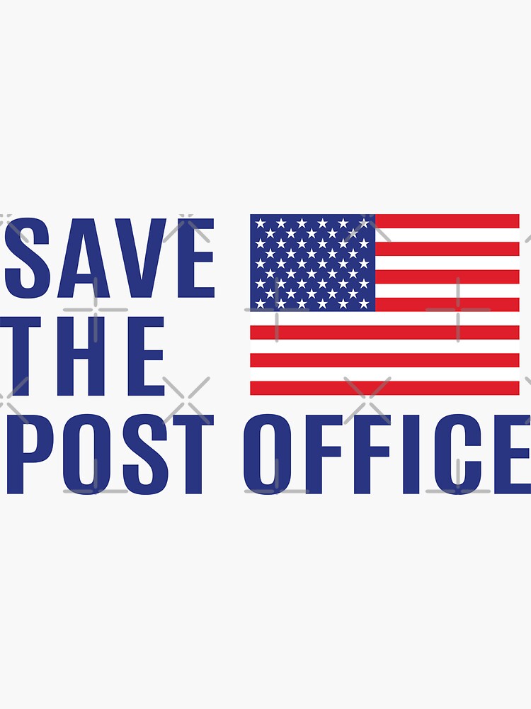 "Save the post office" Sticker for Sale by AmpersandCuster | Redbubble