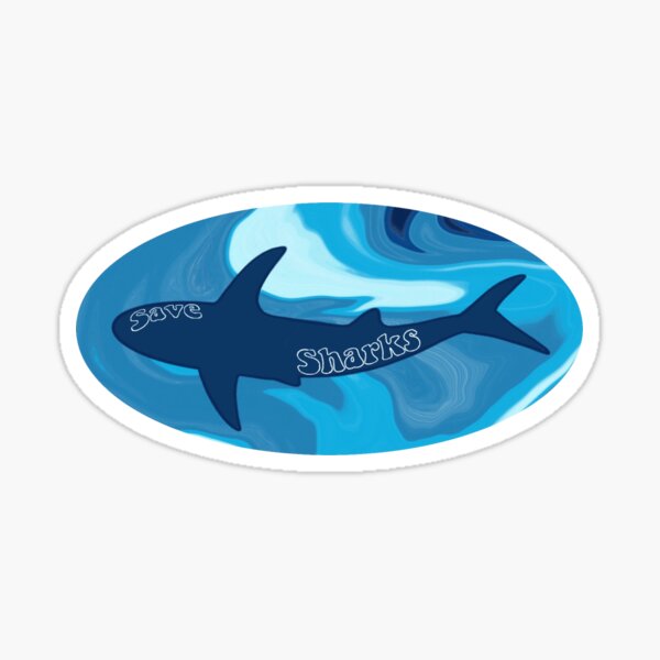 "Save Sharks" Sticker for Sale by AnimalsAndStuff | Redbubble