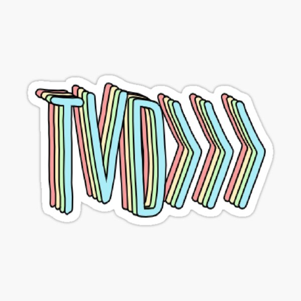" Colorful TVD" Sticker for Sale by marsdesignsss | Redbubble