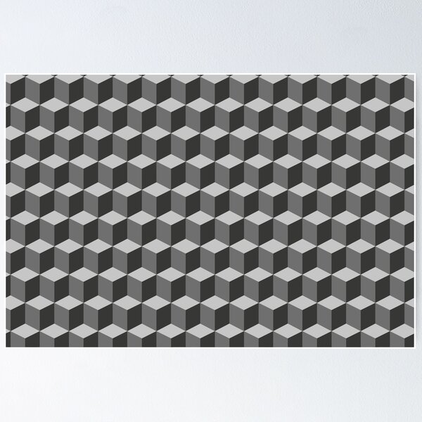 "MC Escher cubes" Poster by CrawfordDesigns | Redbubble