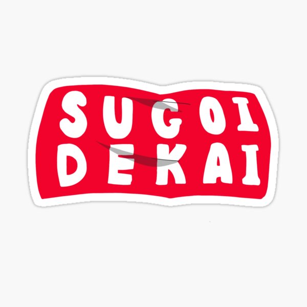 "Sugoi Dekai Anime Otaku Shirt" Sticker by heidiki-png | Redbubble