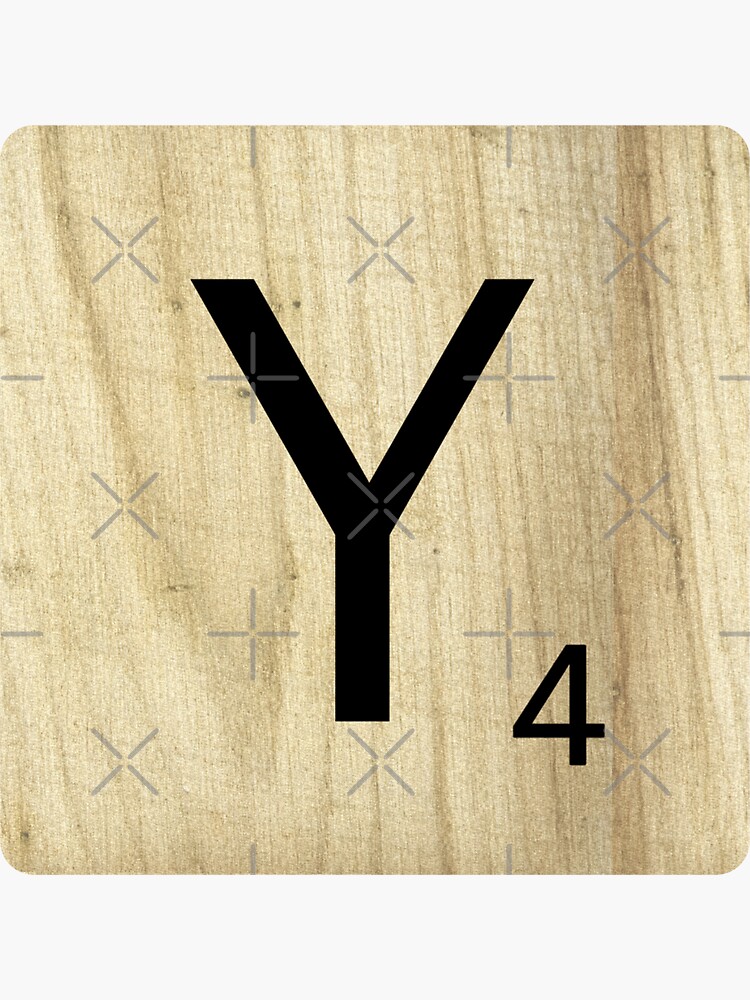 "Scrabble tile letter Y" Sticker for Sale by Square-Jane | Redbubble
