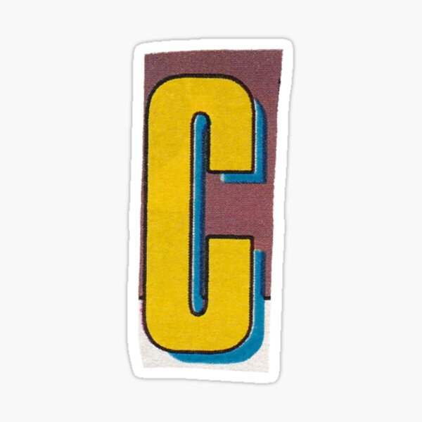 "C - Newspaper / Magazine Cutout Letter ALPHABET" Sticker by ...