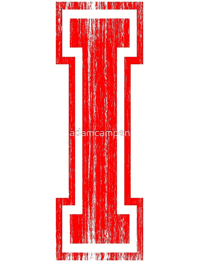 "Big Red Letter I" Canvas Print for Sale by adamcampen | Redbubble