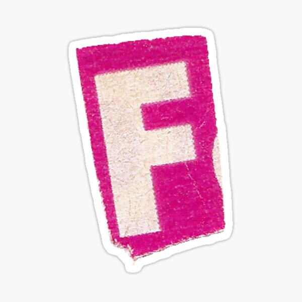 "F - Newspaper / Magazine Cutout Letter ALPHABET" Sticker by ...
