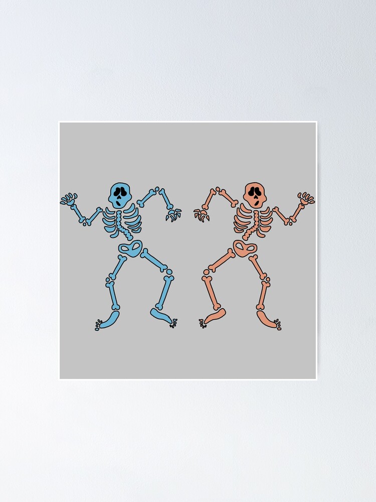 "The Skeleton Shuffle" Poster for Sale by maddyferriter | Redbubble