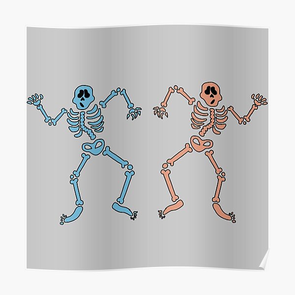 "The Skeleton Shuffle" Poster for Sale by maddyferriter | Redbubble