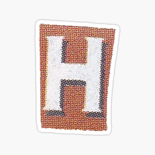 "H - Newspaper / Magazine Cutout Letter ALPHABET" Sticker by ...