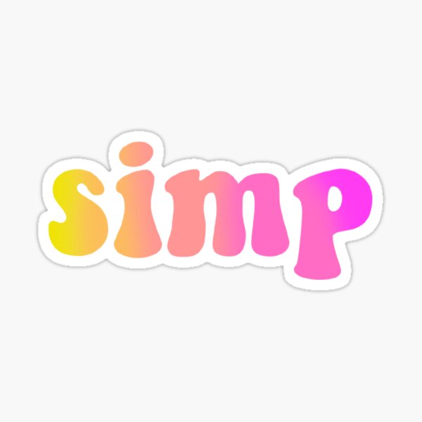 "simp" Sticker for Sale by StunninStickers | Redbubble